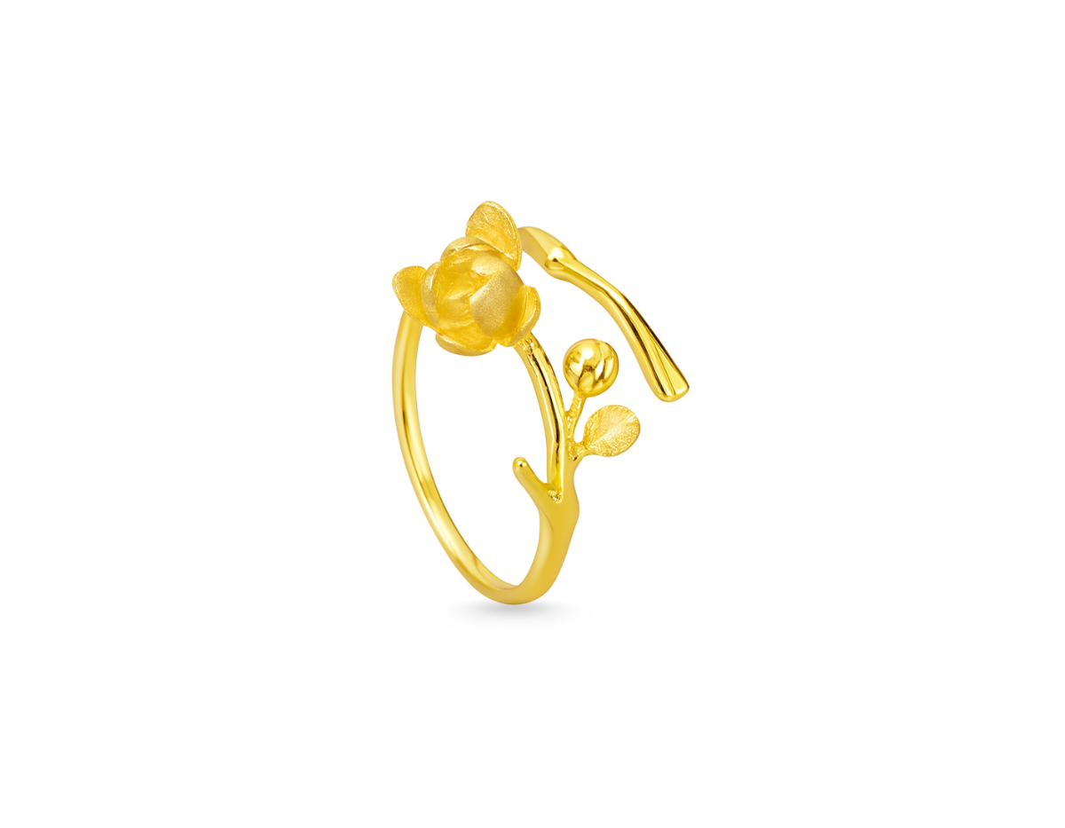 Winter Sweet Flowers and Buds Ring – Lotus Fun