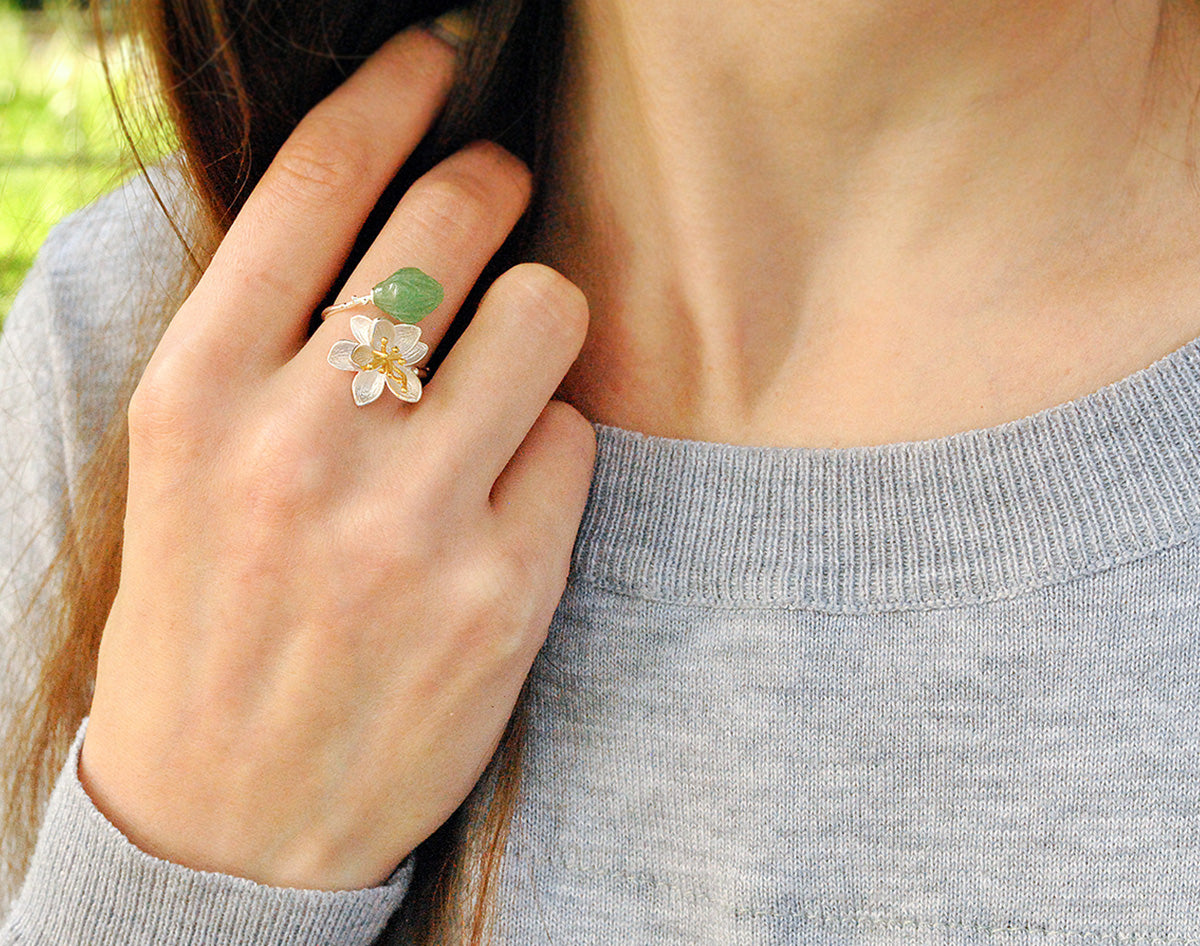 Sterling Silver | Lotus Whispers Ring II - Lotus Fun