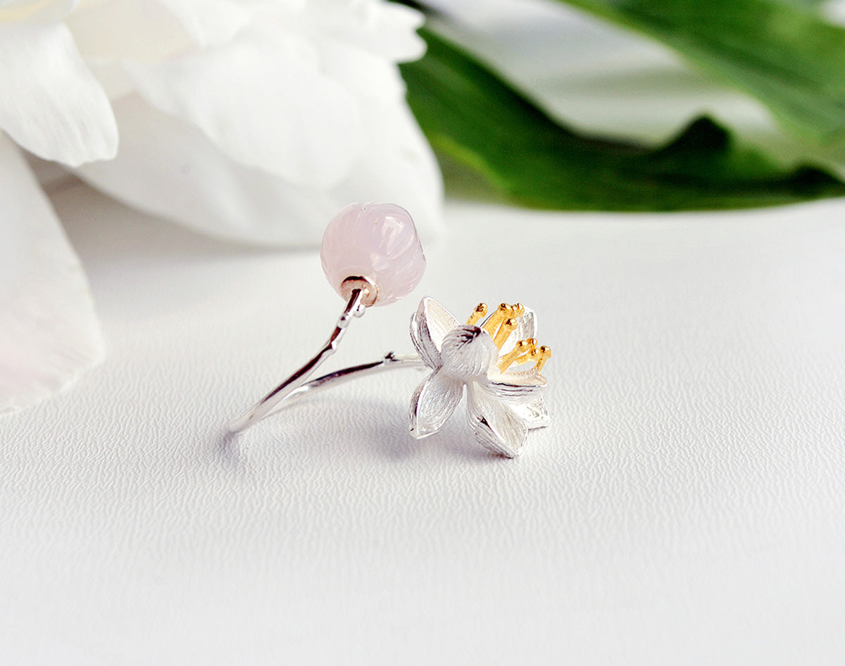 Sterling Silver | Lotus Whispers Ring II - Lotus Fun