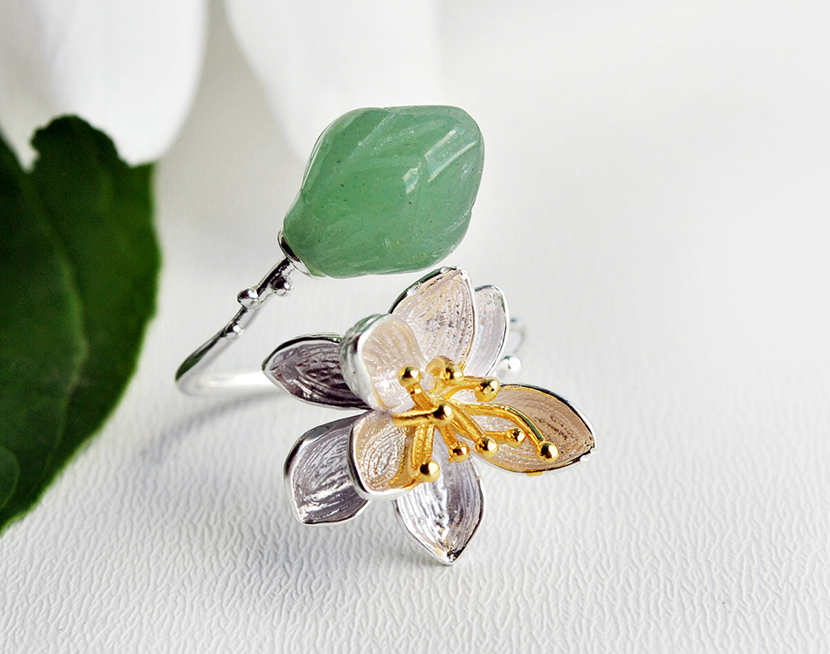 Sterling Silver | Lotus Whispers Ring II - Lotus Fun