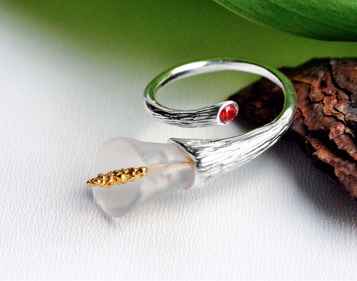 Sterling Silver | Calla Lily Ring - Lotus Fun