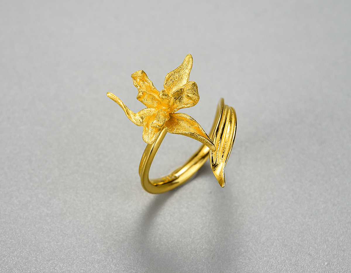 Sterling Silver | Iris Flower Ring - Lotus Fun