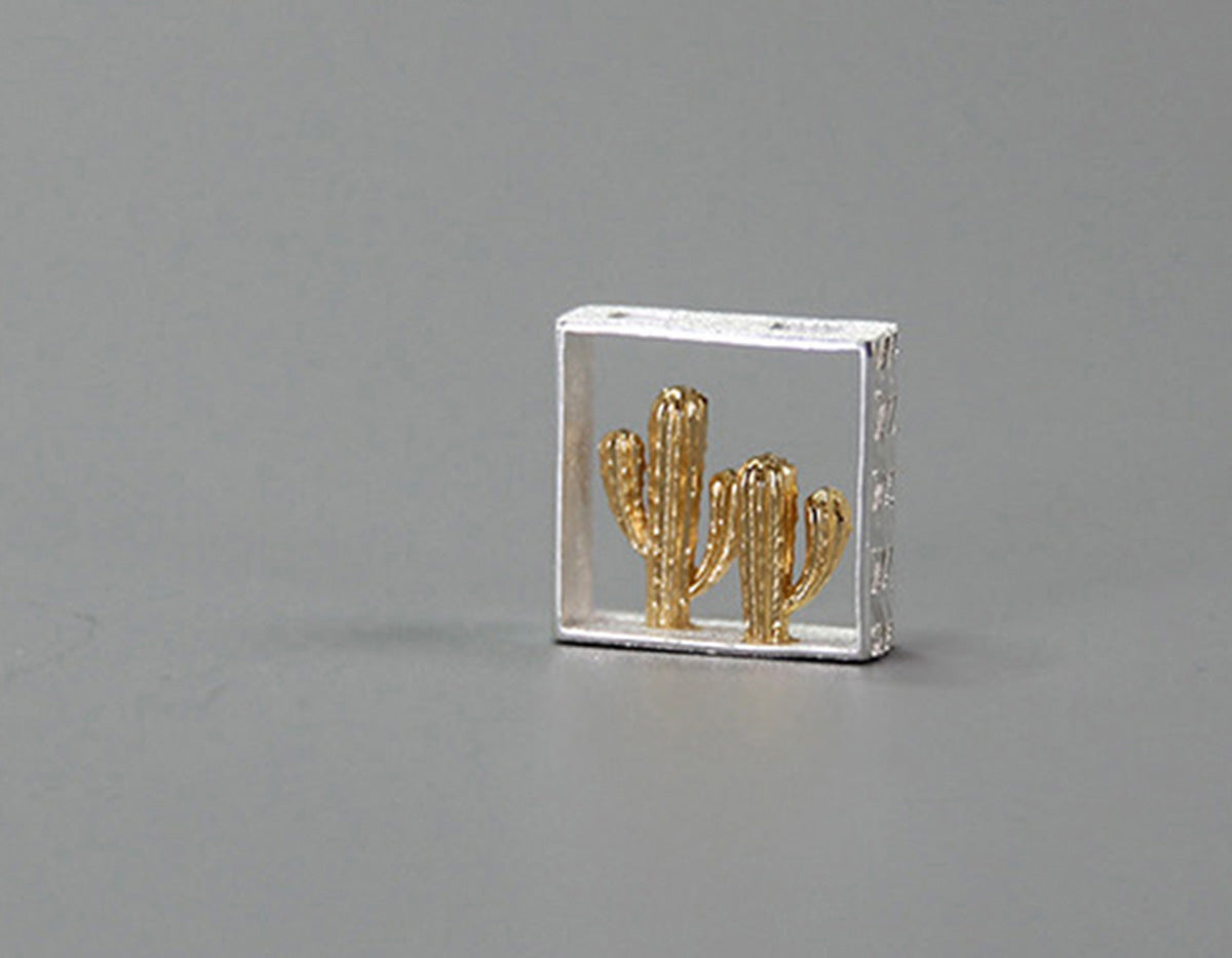 Sterling Silver | Cactus Pendant - Lotus Fun