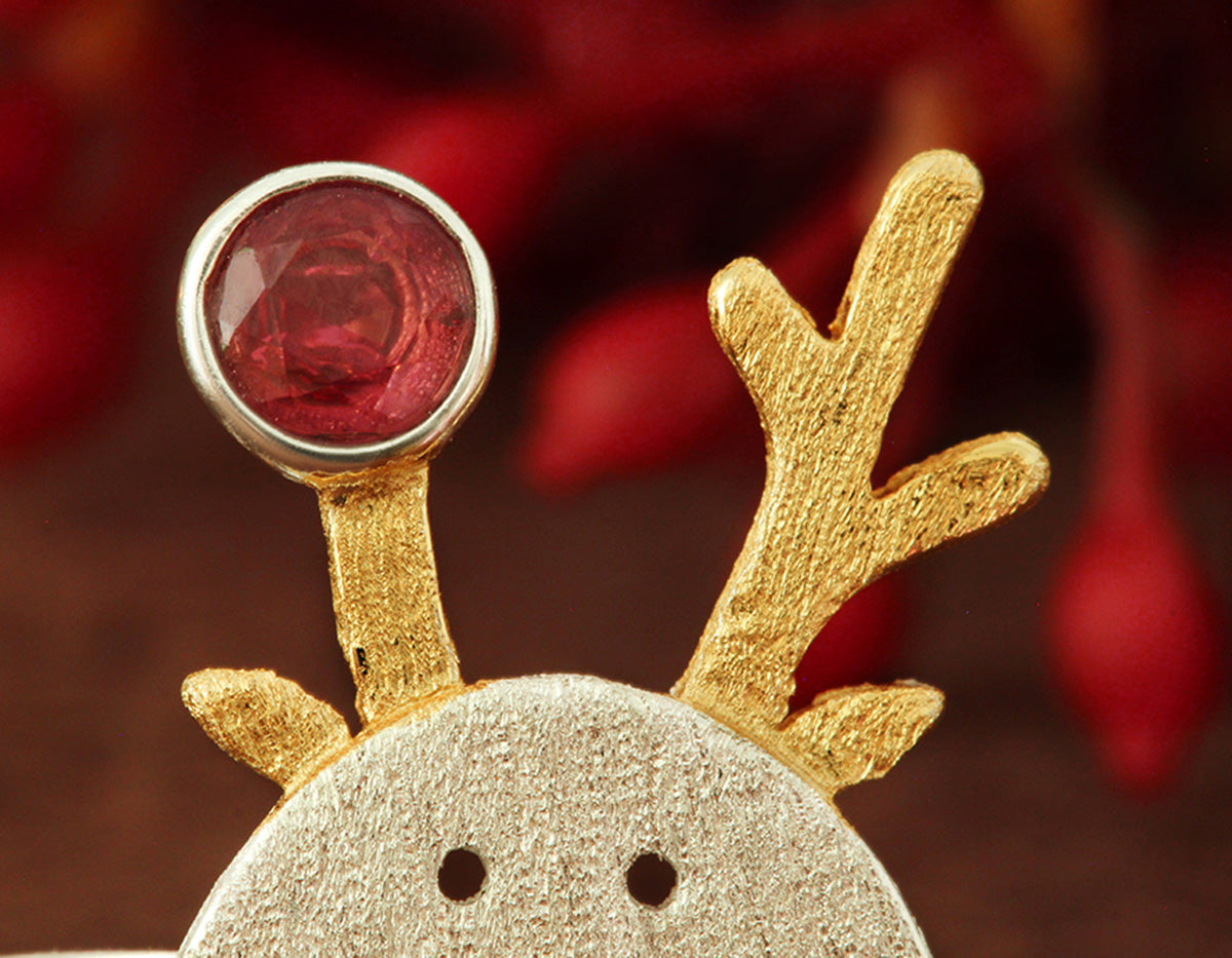 Sterling Silver | Christmas Reindeer Ring - Lotus Fun