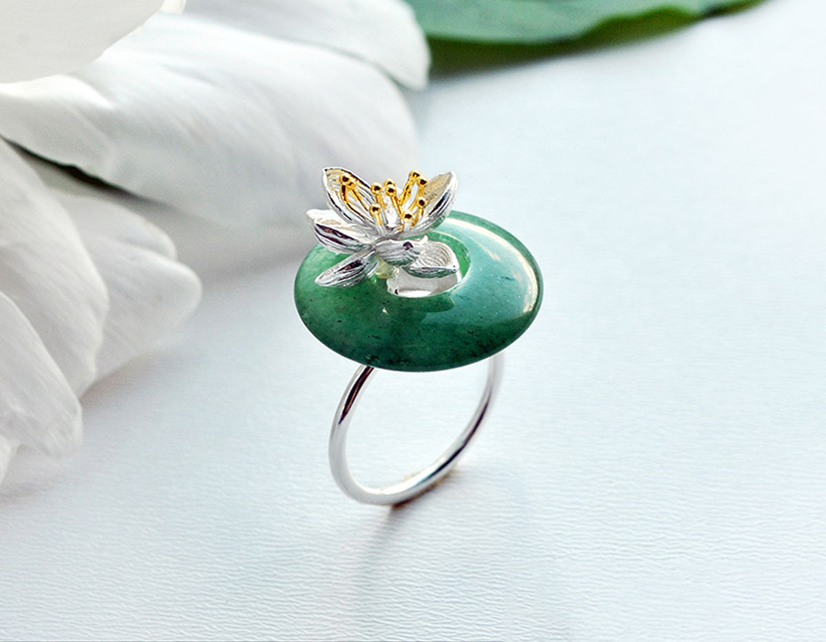 Sterling Silver | Lotus Whispers Ring - Lotus Fun