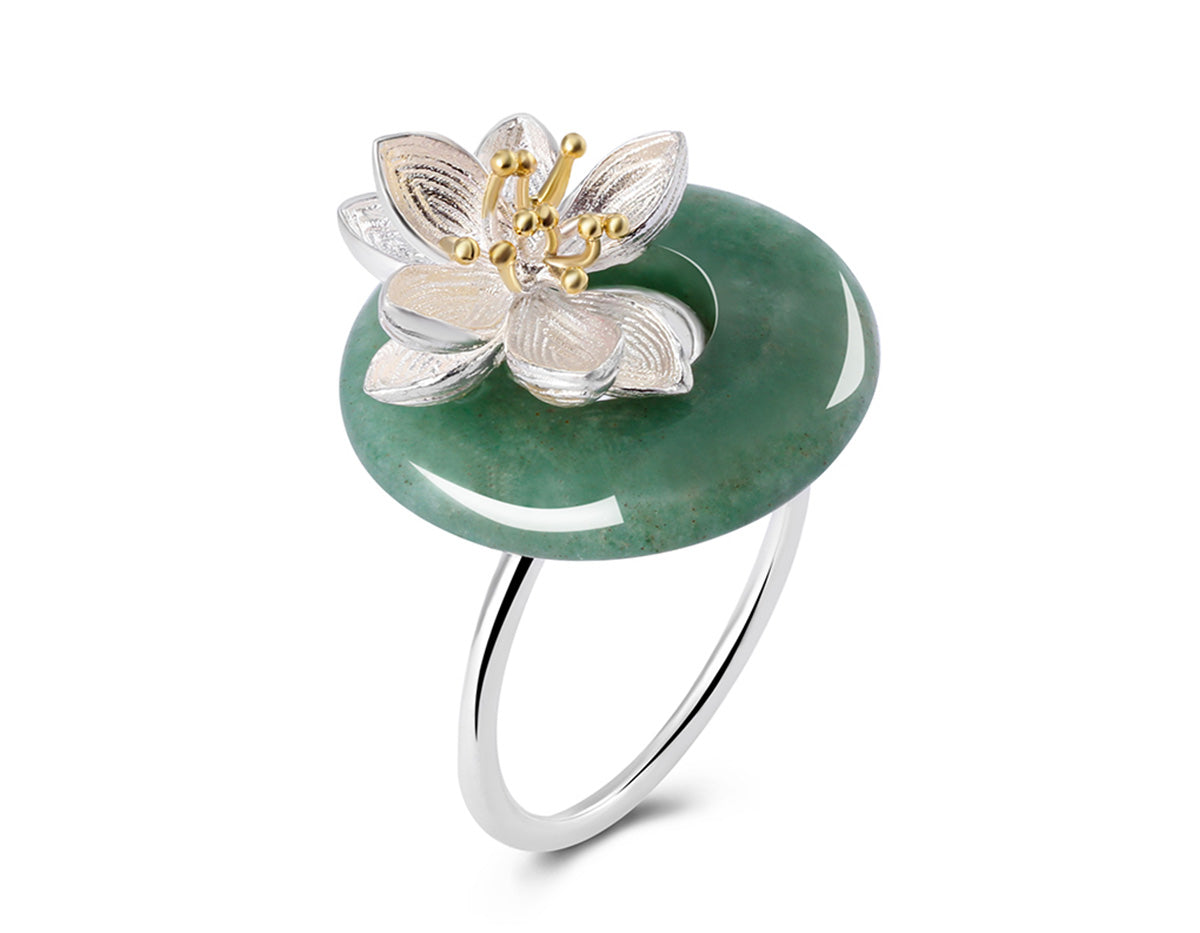 Sterling Silver | Lotus Whispers Ring - Lotus Fun