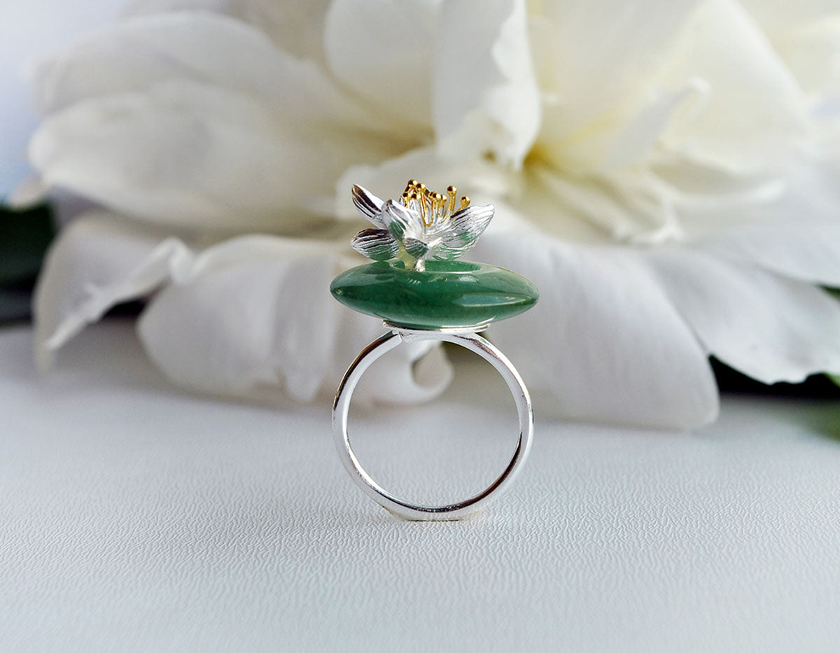 Sterling Silver | Lotus Whispers Ring - Lotus Fun