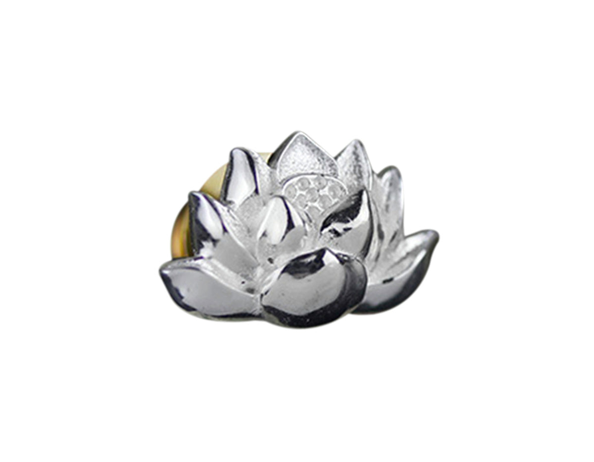 Sterling Silver | Lotus Symbol Brooch - Lotus Fun