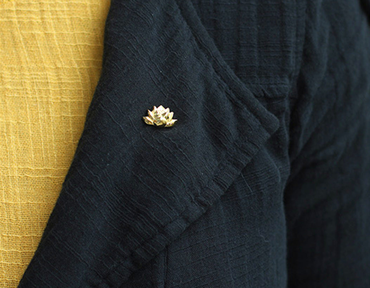 Sterling Silver | Lotus Symbol Brooch - Lotus Fun