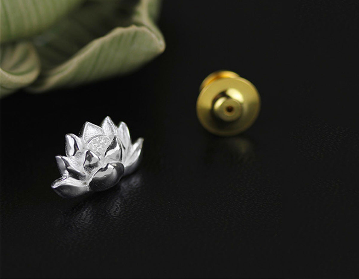 Sterling Silver | Lotus Symbol Brooch - Lotus Fun