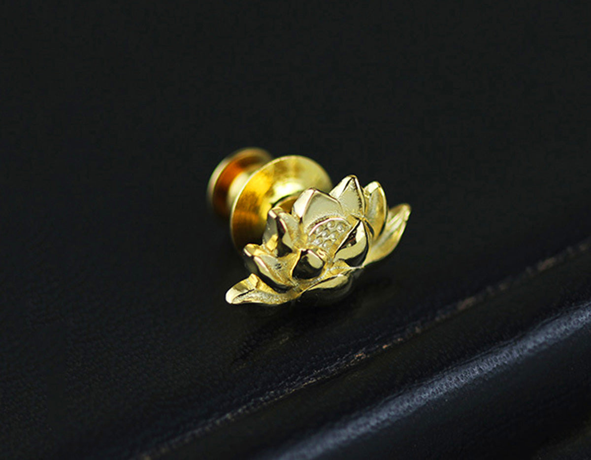 Sterling Silver | Lotus Symbol Brooch - Lotus Fun