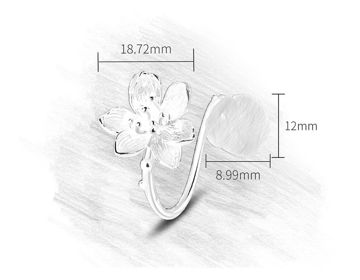 Sterling Silver | Lotus Whispers Ring - Lotus Fun