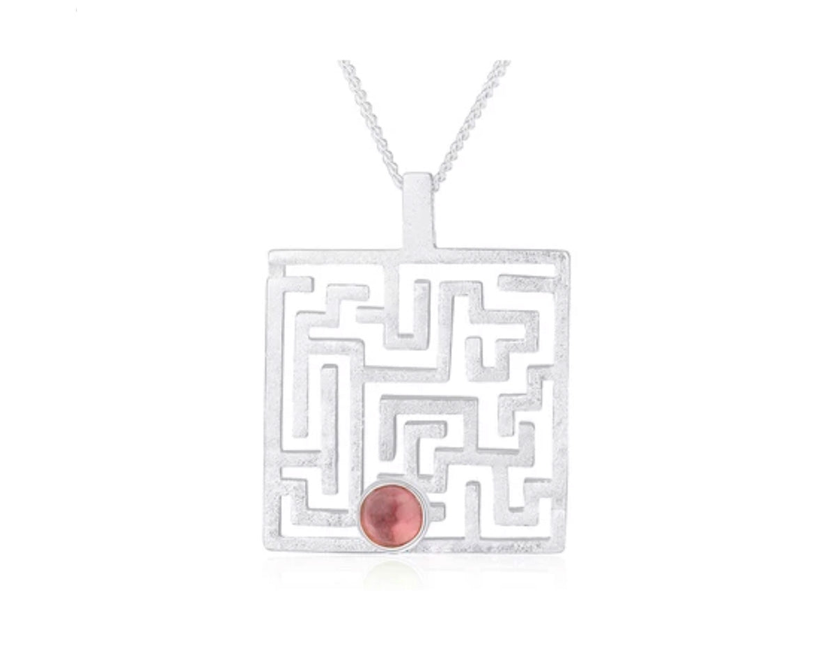 Sterling Silver | Maze Pendant - Lotus Fun