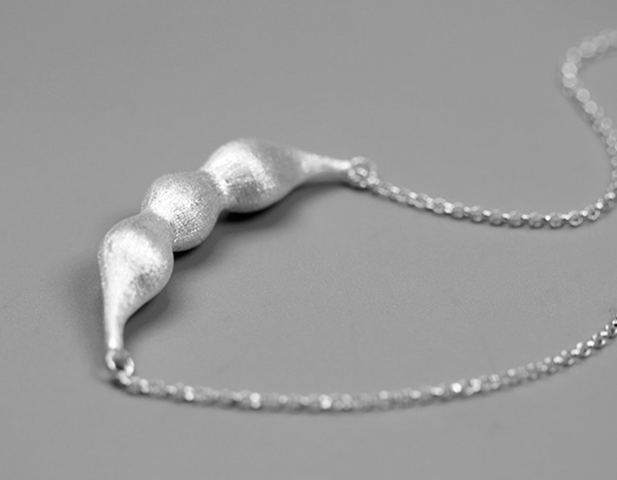 Sterling Silver | Peapod Necklace - Lotus Fun