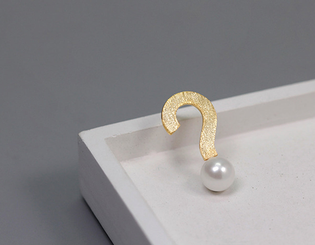 Sterling Silver | Question Mark Brooch - Lotus Fun