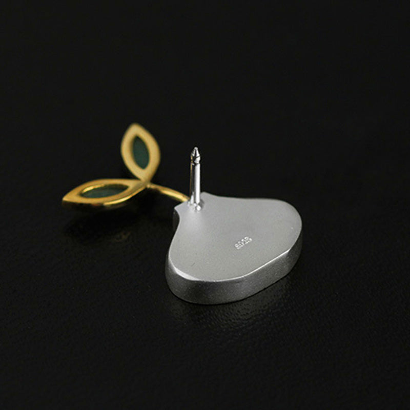 Sterling Silver | Spring in the Air Leaf Brooch - Lotus Fun