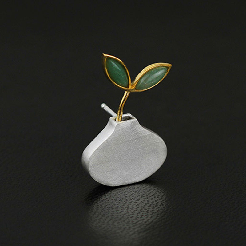 Sterling Silver | Spring in the Air Leaf Brooch - Lotus Fun