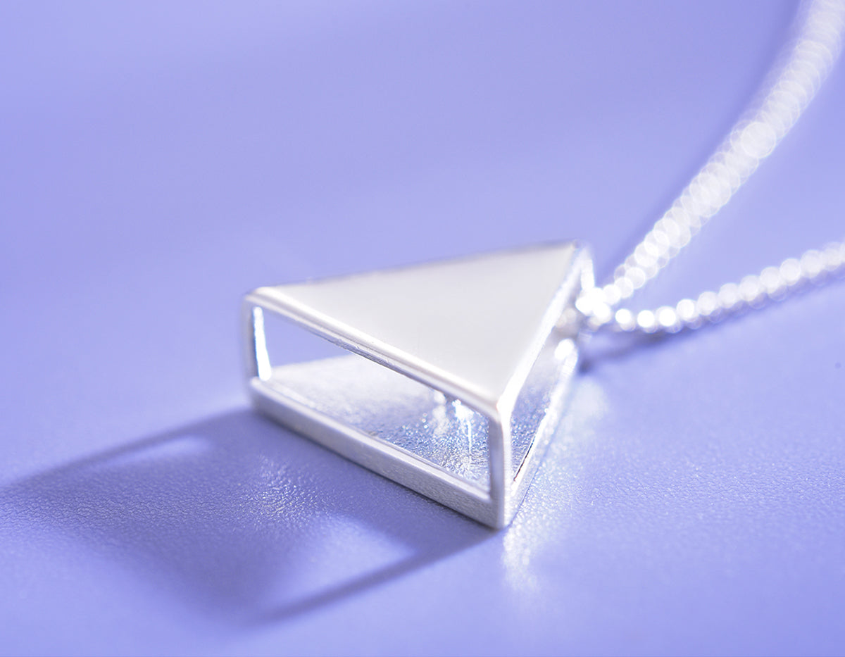 Sterling Silver | Triangle Stack Pendant - Lotus Fun