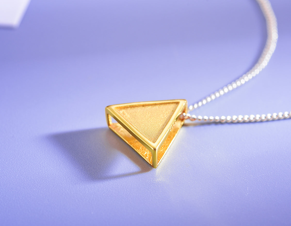 Sterling Silver | Triangle Stack Pendant - Lotus Fun