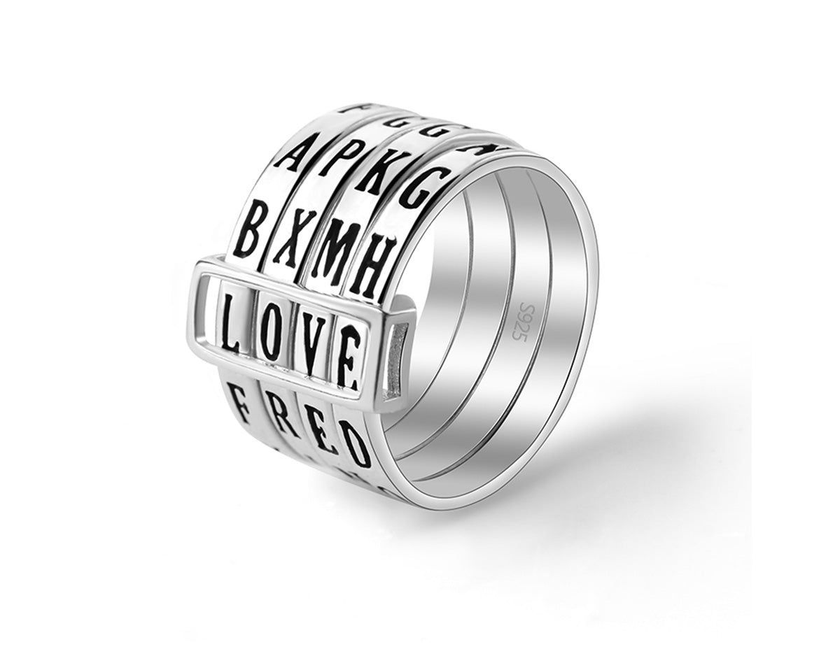 Sterling Silver | Lovely Words Ring - Lotus Fun
